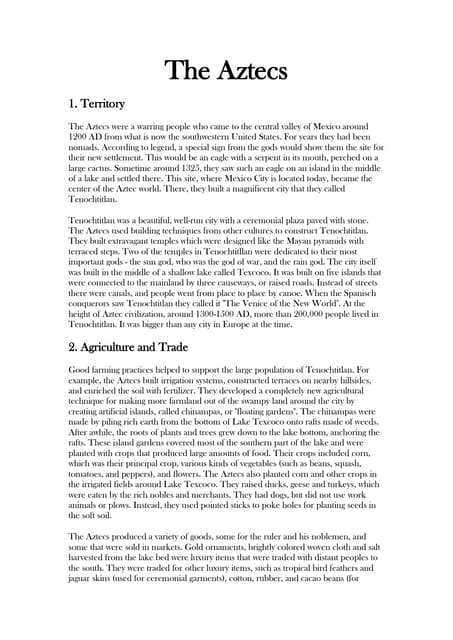 Aztec Civilization | PPT