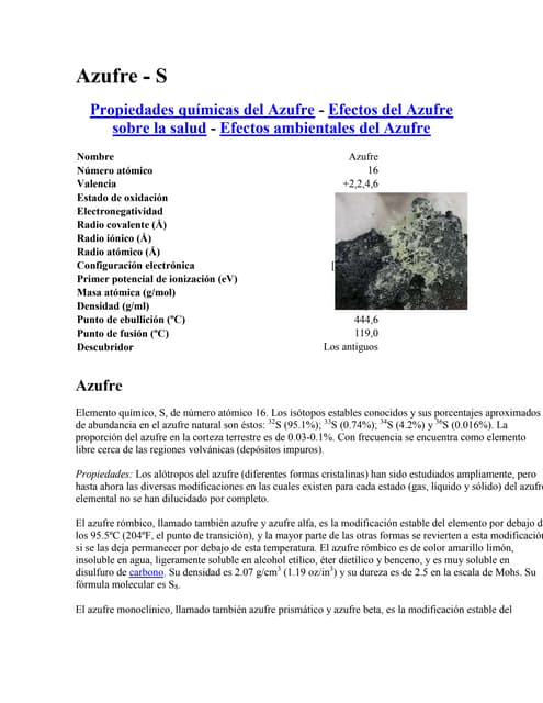 AZUFRE | PPT