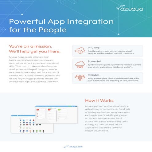 Azuqua Datasheet | PDF | Computer Software and Applications | Computing