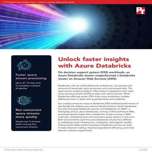 Unlock faster insights with Azure Databricks | PDF