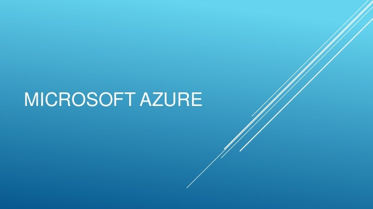 Azure fundamentals