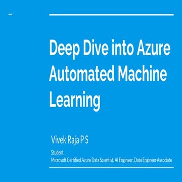 Getting Started With Azure Automl Ppt