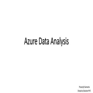 Azure Data Analysis Pdf