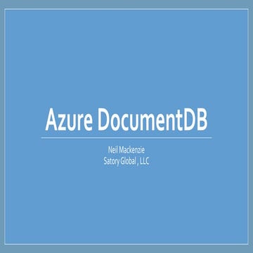 Azure Documentdb Ppt