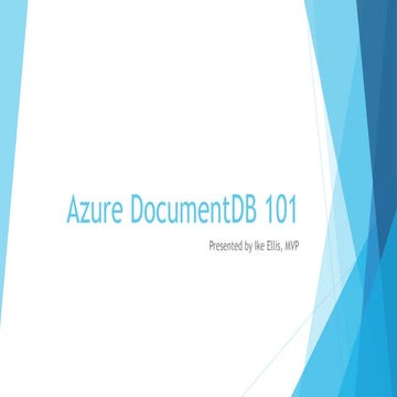 Azure Documentdb 101 Ppt