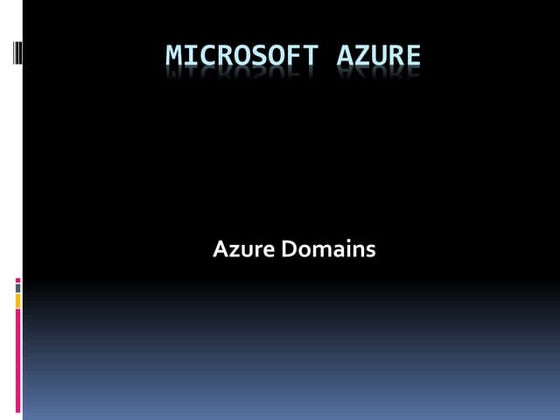 Introduction to Microsoft Azure Cloud | PPT