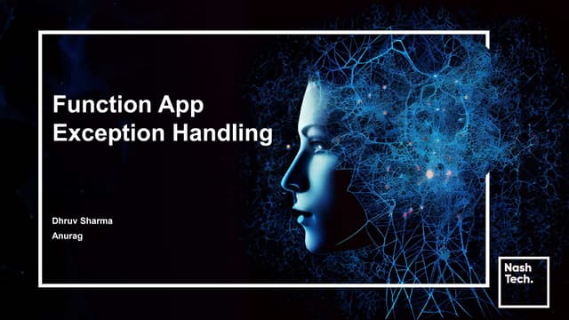 Azure Function App Exception Handling.pptx Azure Function App Exception Handling.pptx