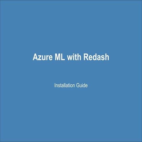 azure_ml_installation_presentation Slide Deck | PDF