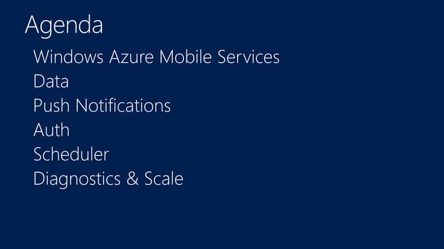 Azure mobile services | PPT Azure mobile services | PPT