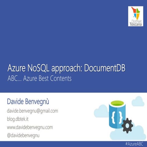 Azure No Sql Approach Documentdb Ppt 9620