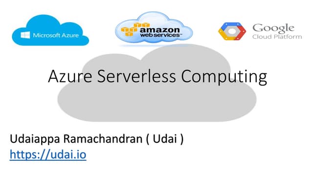 Azure Serverless Computing Pptx Web Development Internet