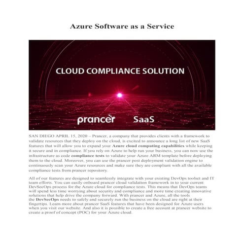 Azure software as a service | PDF | Cloud Computing | Internet