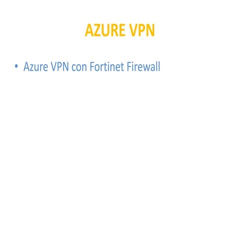 Creando VPN entre MS-Azure y FW Fortinet | PPTX