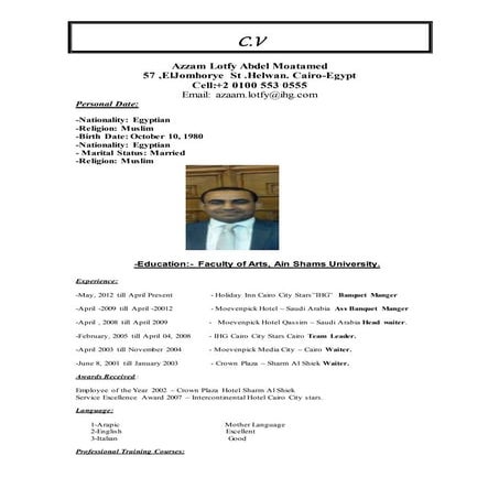 Azzam cv (2) | PDF