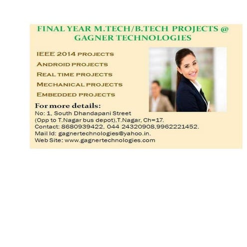 IEEE 2013 M.Tech projects for computer science | DOCX