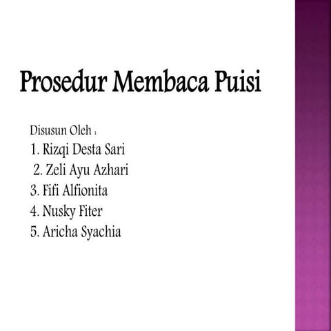 prosedure puisi_bahasa indonesia | PPTX