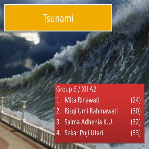 explanation text : tsunami | PPTX