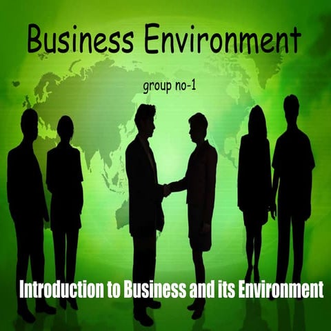 Introduction to Business and its Environment | PPTX