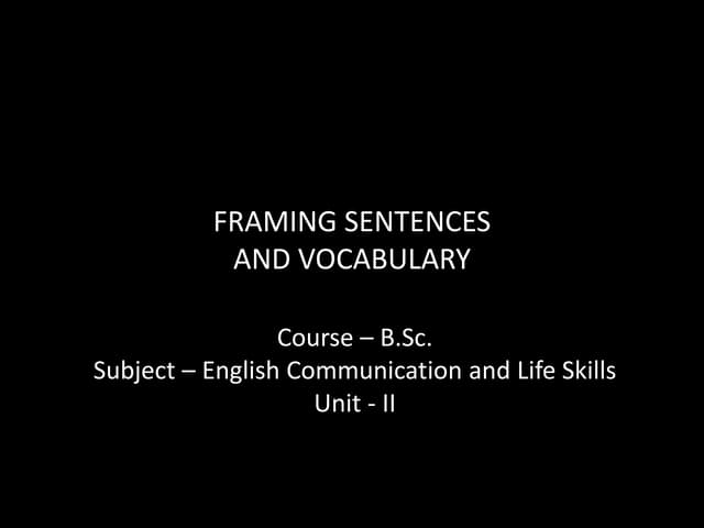 Introduction to syntax | PPTX