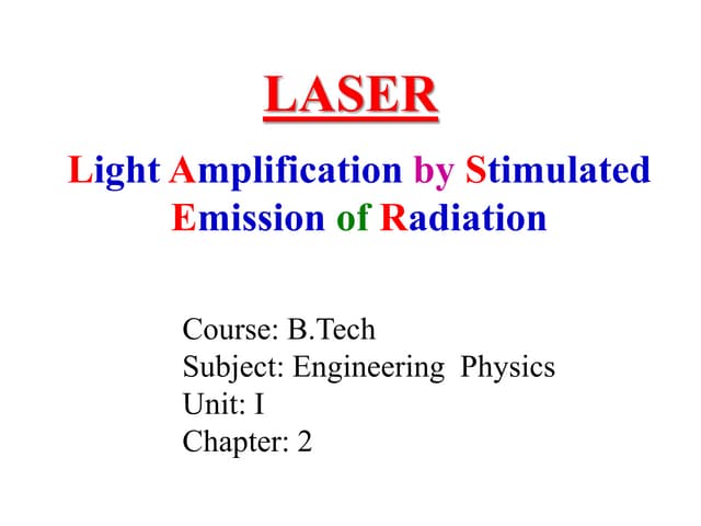 Laser notes pdf | PDF