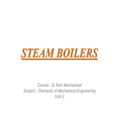 High pressure boilers | PPTX