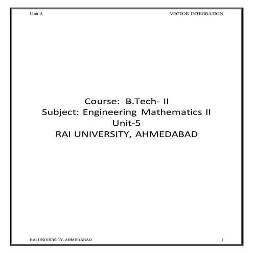Btech_II_ engineering mathematics_unit5 | DOCX | Physics | Science