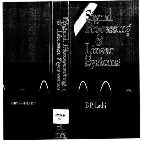 B. p. lathi, signal processing and linear systems, berkeley cambridge, 1998 | PDF