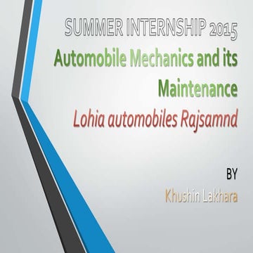 Automobile Mechanics | PPTX