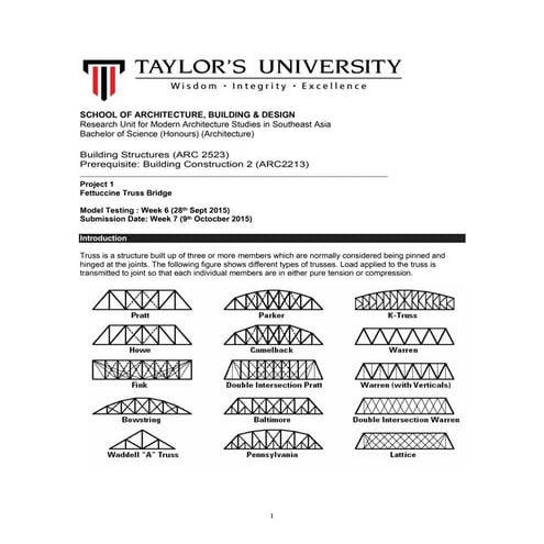 B. structure project 1 brief august 2015 | PDF