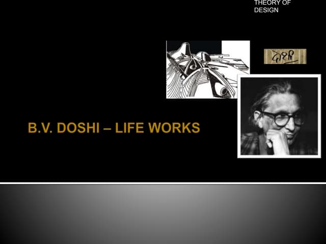 SANGATH - B.V DOSHI - AHMEDABAD - ARCHITECT OFFICE | PPTX