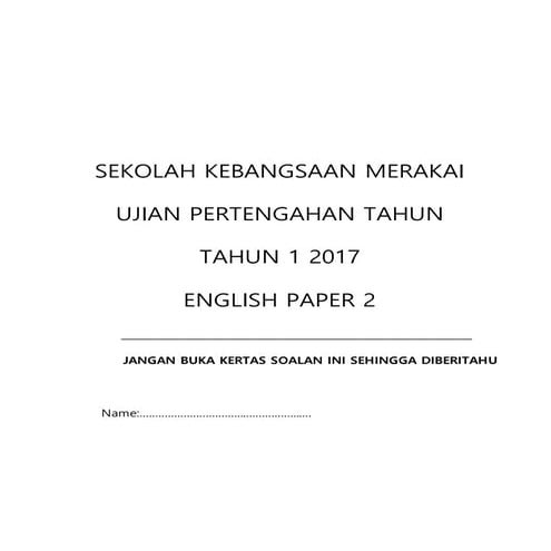 B.inggeris k2 t1 | PDF