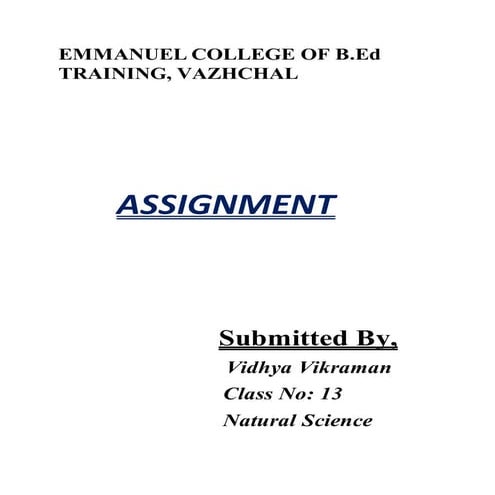 B.ed assign | DOCX