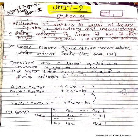 Application of Matrices B.Sc. 1 algebra & trigonometry paper 1 maths ...