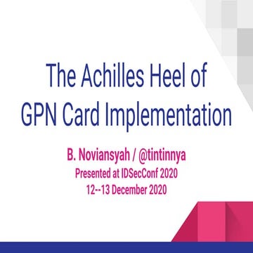 The achilles heel of GPN Card implementation | PDF | Credit Cards ...
