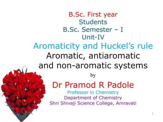 Aromaticity and Anti-Aromaticity | PPTX | Chemistry | Science