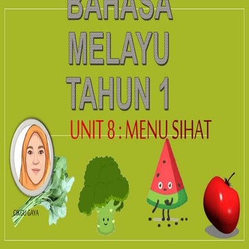 B.Melayu Tahun 1 unit 8 Menu Sihat slide | PPTX