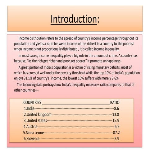 income inequality ppt - Dr. Preeti | PPTX
