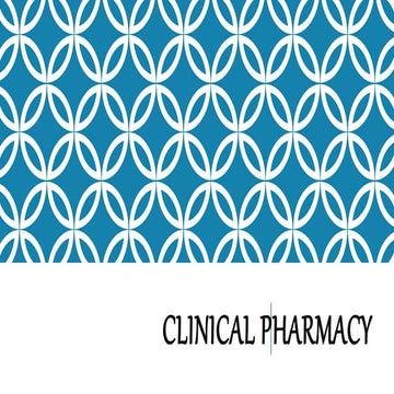 Clinical Pharmacy | PPTX