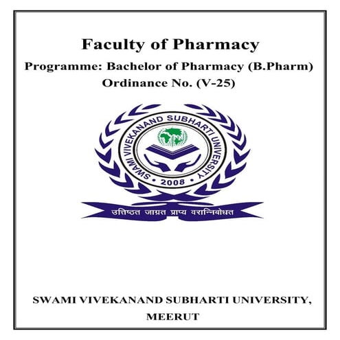 B.Pharmacy Course 2024-28 Syllabus Pdf.. | PDF