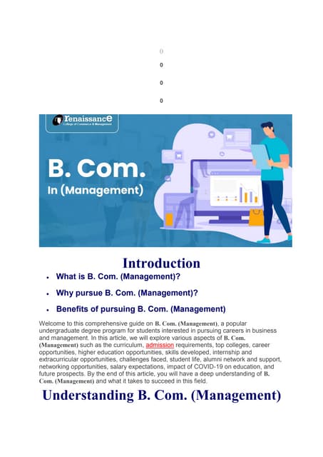 Introduction to bcom | PPTX | Postgraduate Education | College Education