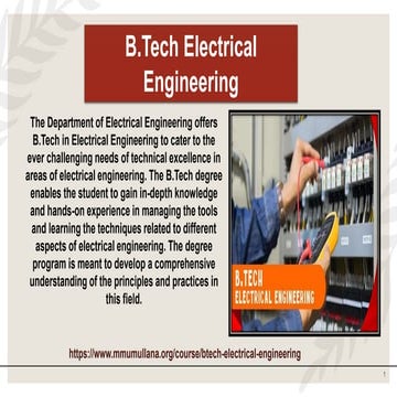 B.Tech Electrical Engineering | PPT