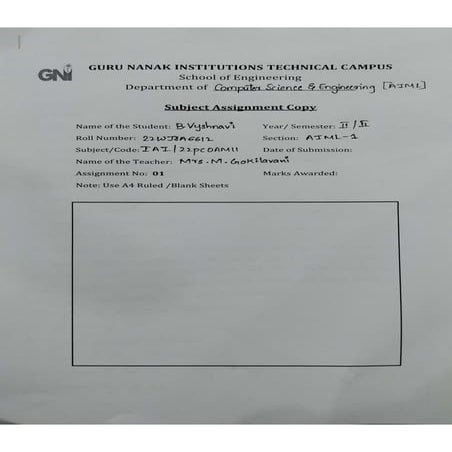 22PCOAM11_IAI_Tutorial 1 _Answers_B.Vyshnavi 22WJ8A6612_AIML Sec1 | PDF