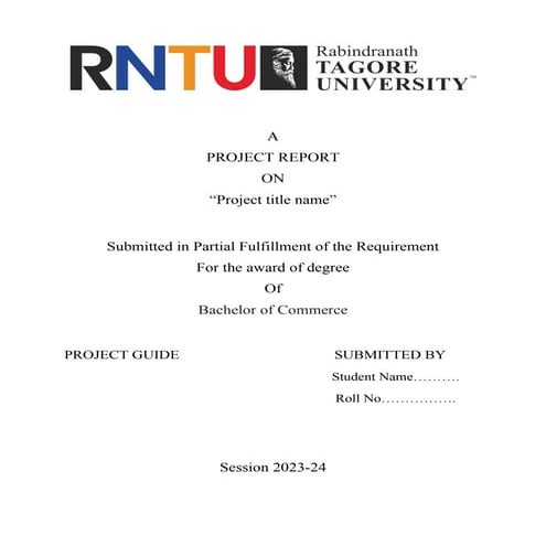 B.Com Project Formate 2023-24.docx prashant | PDF