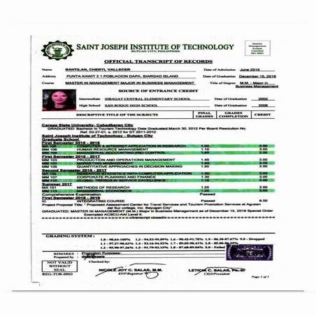 TOR & CERTIFICATES SAMPLE FOR YOU TO SEE | PDF