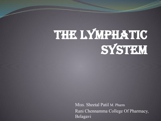 Lymphatic system-----(Physiology) | PPTX