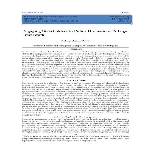 Stakeholder Engagement in Educational Policy Development (www.kiu.ac.ug ...