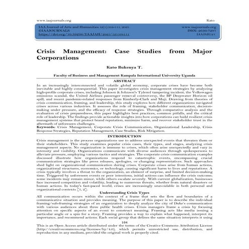 Crisis Management Case Study: Kentucky Fried Chicken Crisis of 2018 | PDF