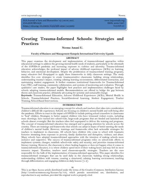Childhood trauma in the classroom brochure | DOCX