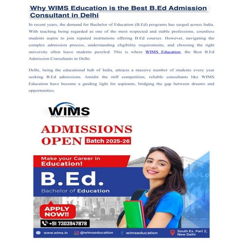 Top Education Consultancy in India - WIMS Education.pdf