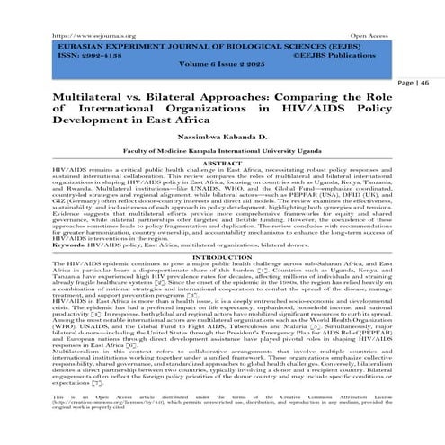 Multilateral vs. Bilateral Approaches: Comparing the Role of ...